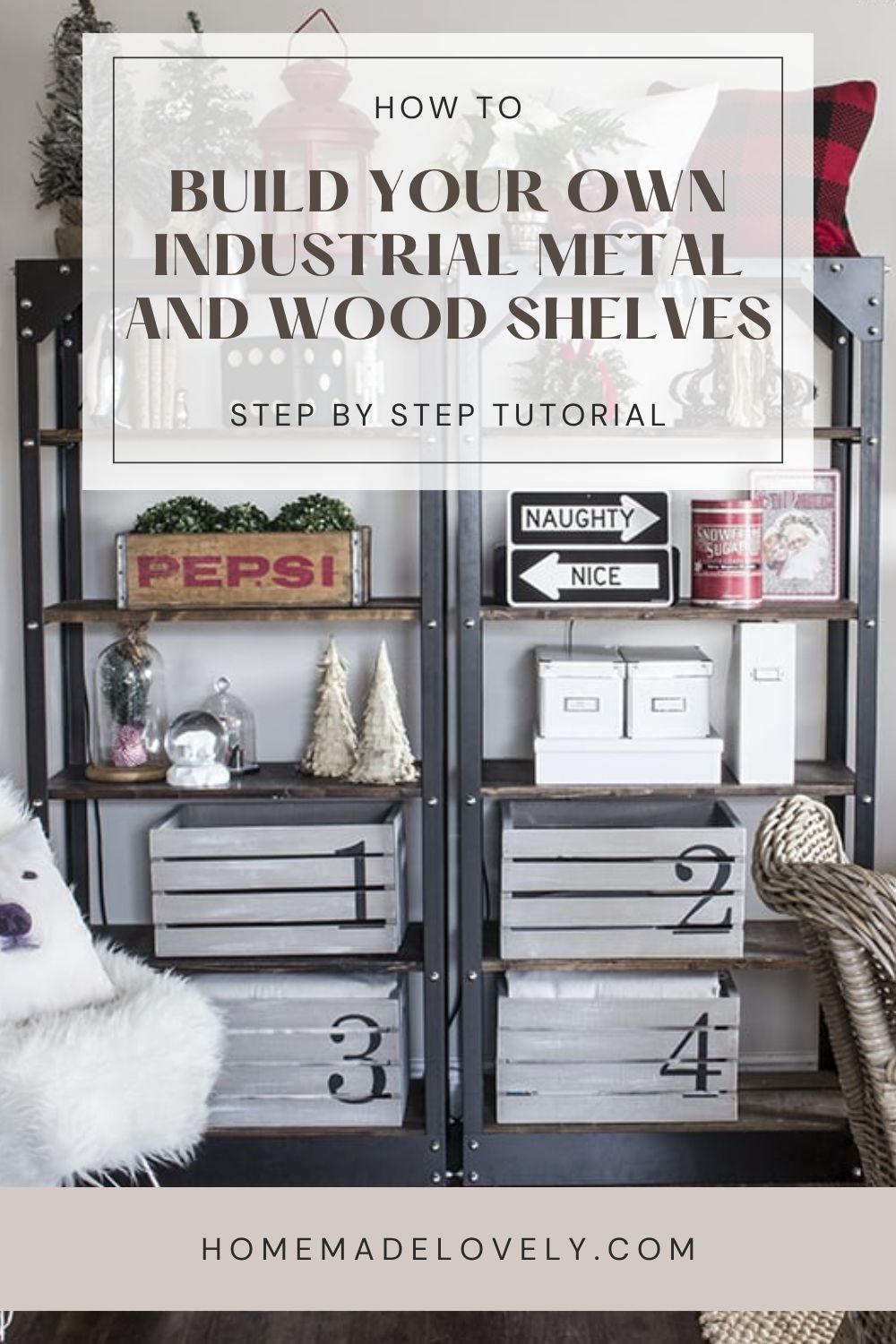 How to Build Your Own Industrial Metal and Wood Shelves