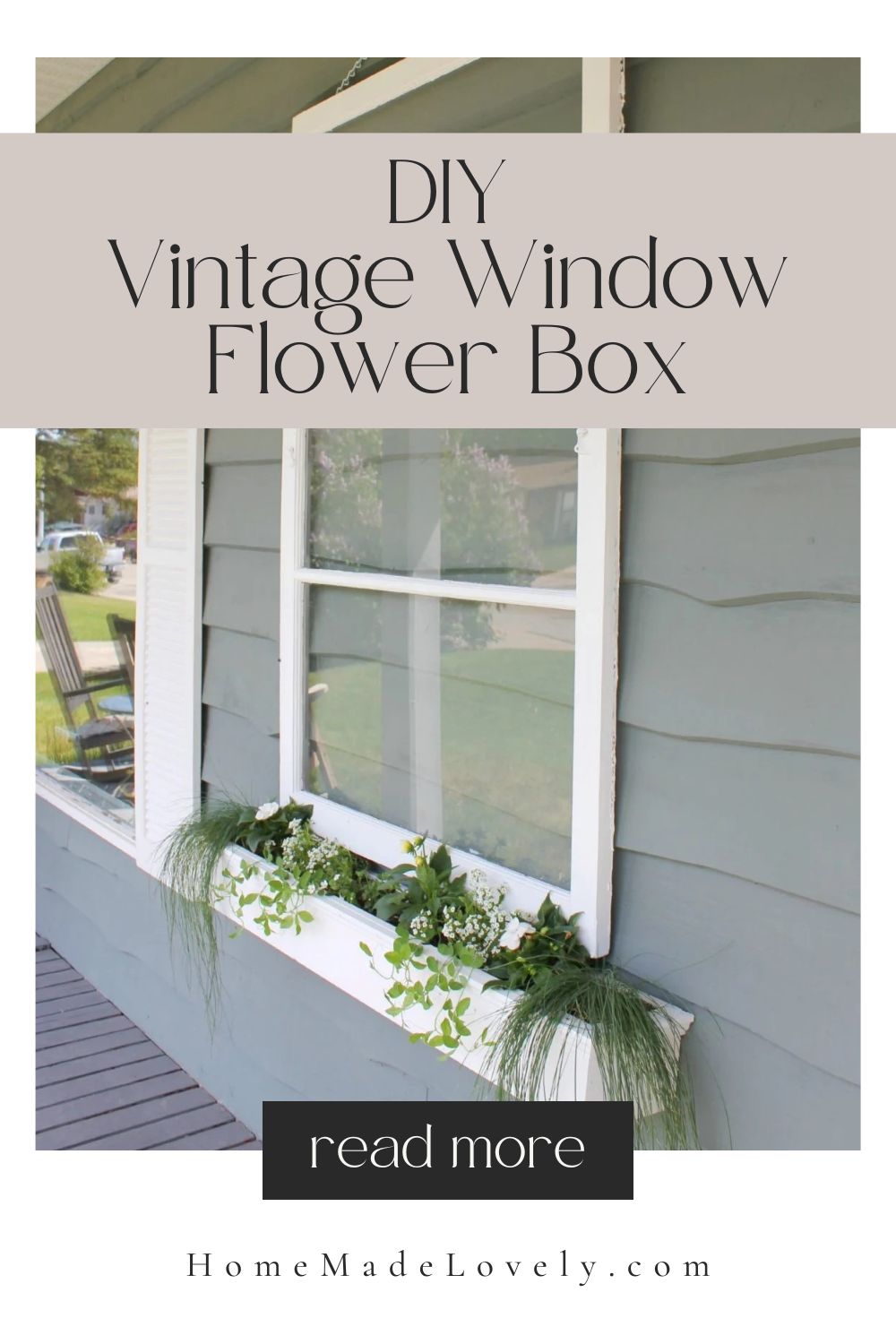 DIY Vintage Window Flower Box