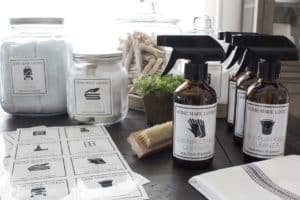 10 Free Printable Labels for Homemade Cleaning Products