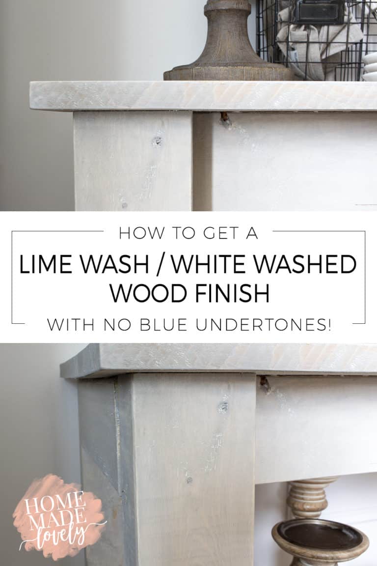 How to Get the Lime Wash/White Washed Wood Finish without Blue Undertones!