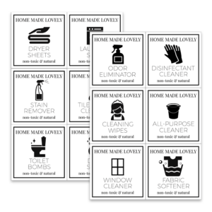 10 Free Printable Labels for Homemade Cleaning Products