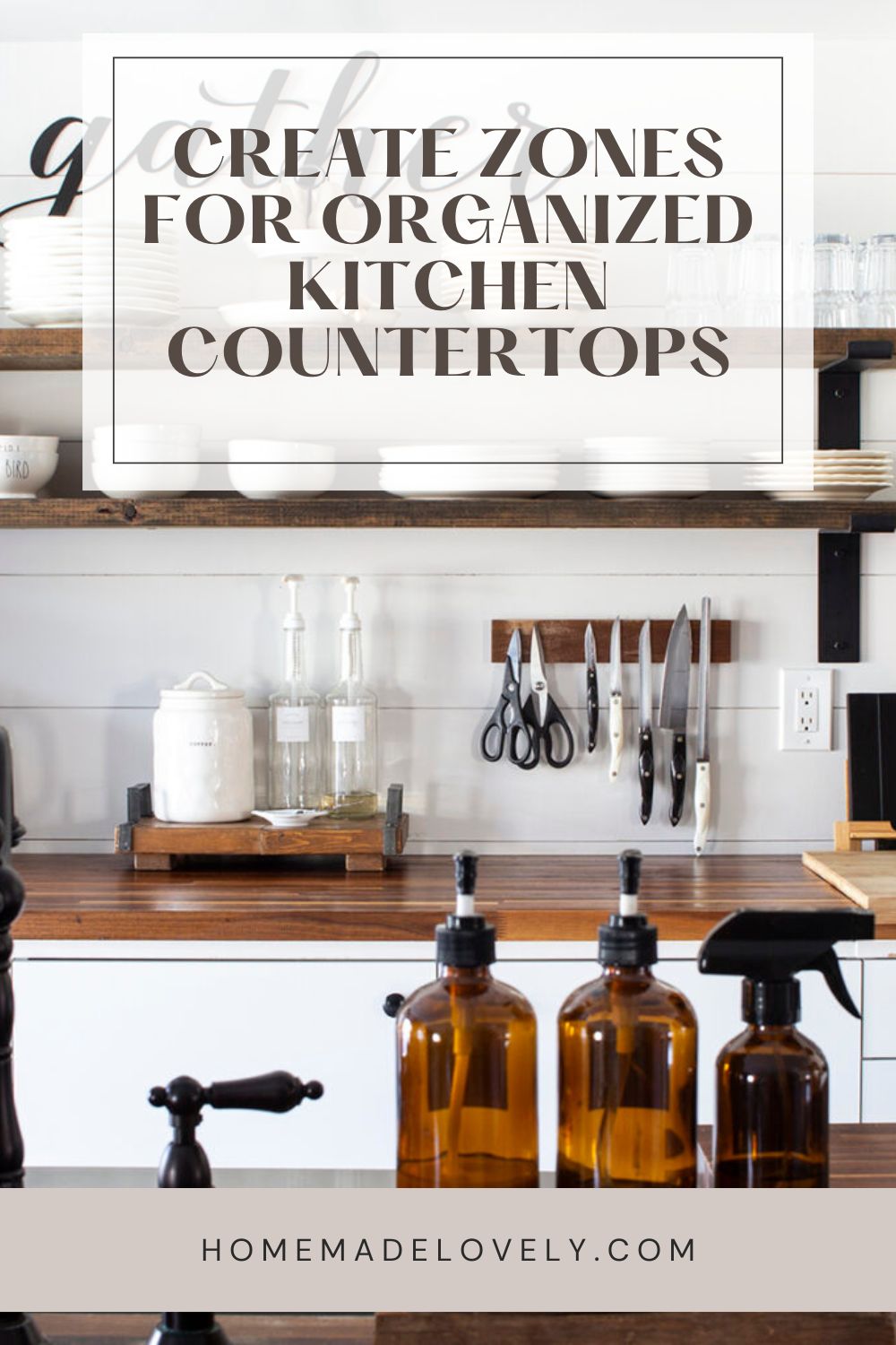 Create Zones for Organized Kitchen Countertops