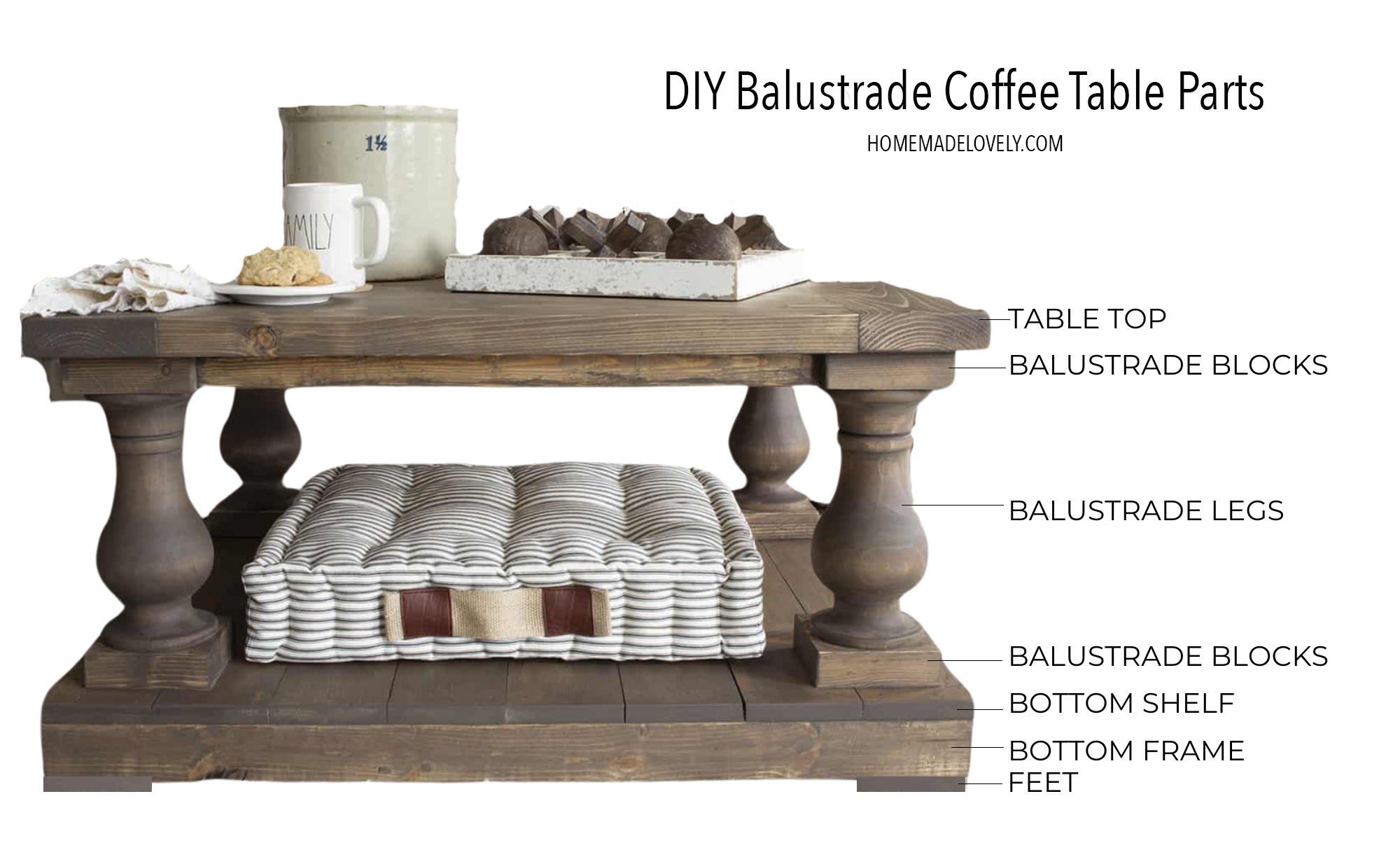 DIY Balustrade Coffee Table + Where to Get Balustrade Table Legs!